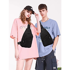 AOSTIHOT Crossbody Small Sling Backpack Sling Bag for Women Men, Chest Bag Daypack Crossbody for Travel Sport Running Hiking