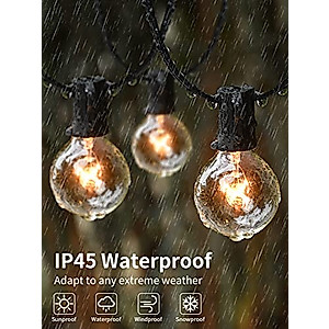 AVANLO Outdoor String Lights 100FT 2-Pack, Dimmable G40 Globe Patio String Lights with 54 Edison Bulbs Waterproof Hanging Outside Lights for Patio Backyard Bistro Wedding Cafe Party Christmas Decor
