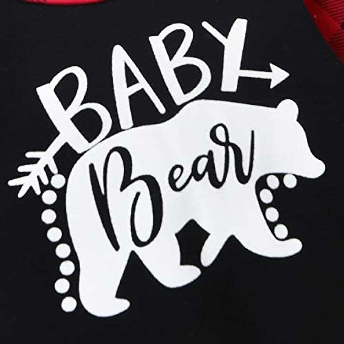 Aalizzwell Infant Baby Romper Toddler Brother Christmas Matching Outfits Xmas Buffalo Plaid Bear Boys Clothes 0-3 Months