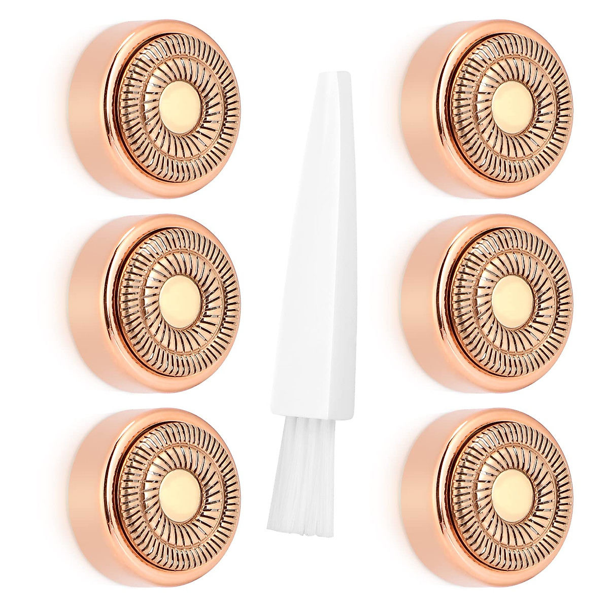 Facial Hair Remover Replacement Heads Generation 2, Double Halo Replacement Heads for Finishing Touch Facial Hair Removal for Women, 18K Gold-Plated Replacement Heads for Facial Hair Remover (6 PCS)