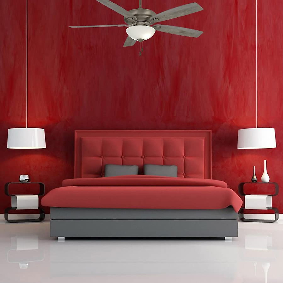 MINKA-AIRE F552L-BNK Watt 60 Inch LED Energy Star Rated Ceiling Fan with DC Motor and 4 Speed Pull Chain in Burnished Nickel Finish