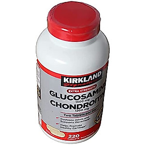 Kirkland-Signature Extra Strength Glucosamine 1500mg/Chondroitin 1200mg, 220 Count,Supports Nourishing / Keeping The Joint Healthy