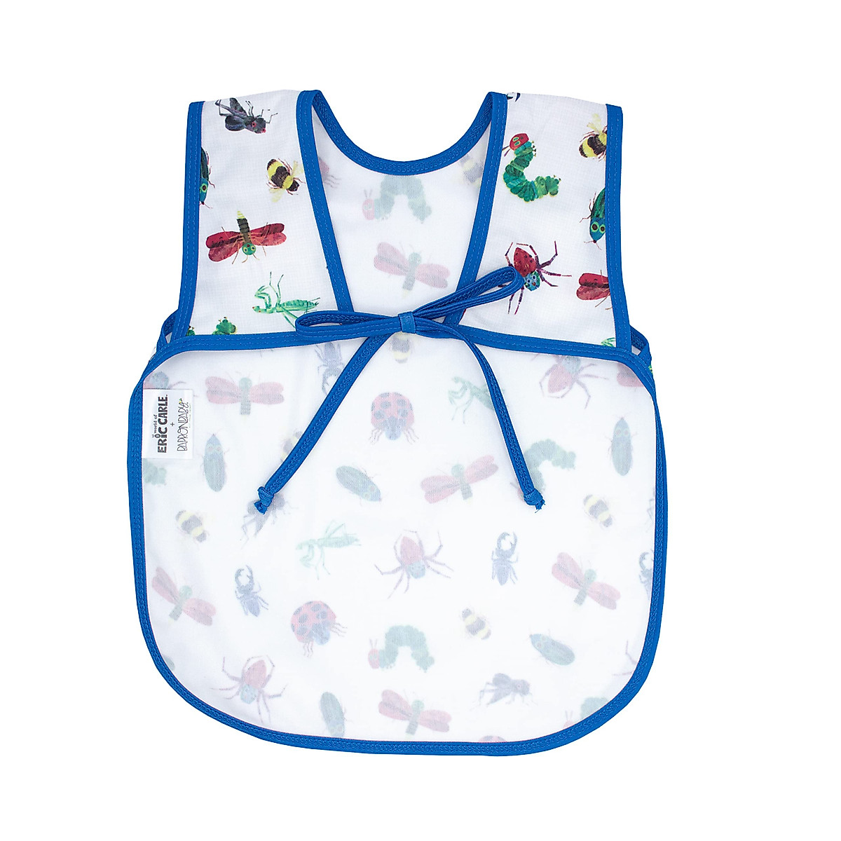 BapronBaby Eric Carle Bug World Bapron - No Neck Tie Safer Bib for Baby & Toddler - Soft Waterproof Stain Resistant - Machine Washable - Sz Baby/Toddler 6m-3T
