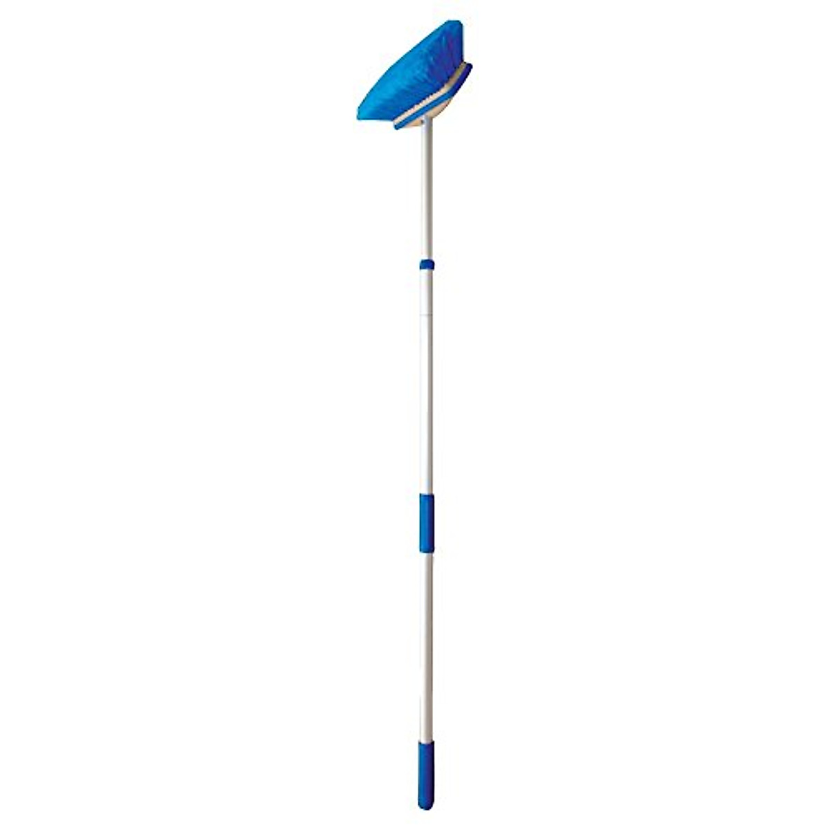 STAR BRITE Deluxe Telescoping Deck Brush Kit - Extendable Aircraft-Grade Aluminum Handle, Medium Multipurpose Bristles, Floats if Dropped, Ergonomic Design, Multi-Surface Cleaning - Blue (040192)