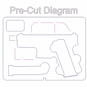 Case Club Case to fit Glock 19 & 4 Magazines. Pre-Cut, Heavy Duty, Waterproof (Accommodates Optics, Under Barrel attachments & Speed Loader)