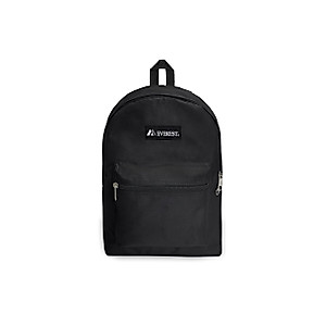 Everest Luggage Basic Backpack, Black, Medium
