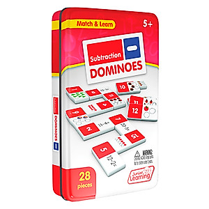 Junior Learning Dominoes Subtraction White 7.8 H x 4.7 L x 1.5 W