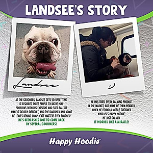 The Original Happy Hoodie for Dogs & Cats - Since 2008 - The Grooming and Force Drying Miracle Tool for Anxiety Relief & Calming Dogs (Large, Black)