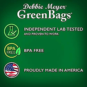 Debbie Meyer GreenBags 32-Pack (16M, 8L, 8XL) – Keeps Fruits, Vegetables, and Cut Flowers, Fresh Longer, Reusable, BPA Free, Made in USA