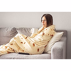 ezly (80" Burrito Tortilla Taco Blanket, Incredibly Soft, Premium Double Sided Wrap Microfiber Fleece Throw, Food Blanket for Adults, Kids