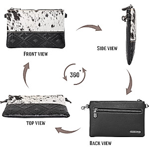 Montana West Wallet Purses for women Crossbody Cellphone Case with Cute Embossed design, Western Wristlet Handbags RLH-024BK