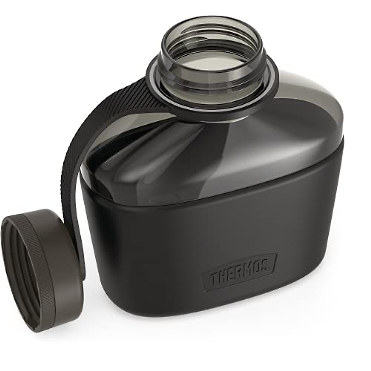 ALTA SERIES BY THERMOS Plastic Canteen Bottle 32 Ounce, Espresso Black