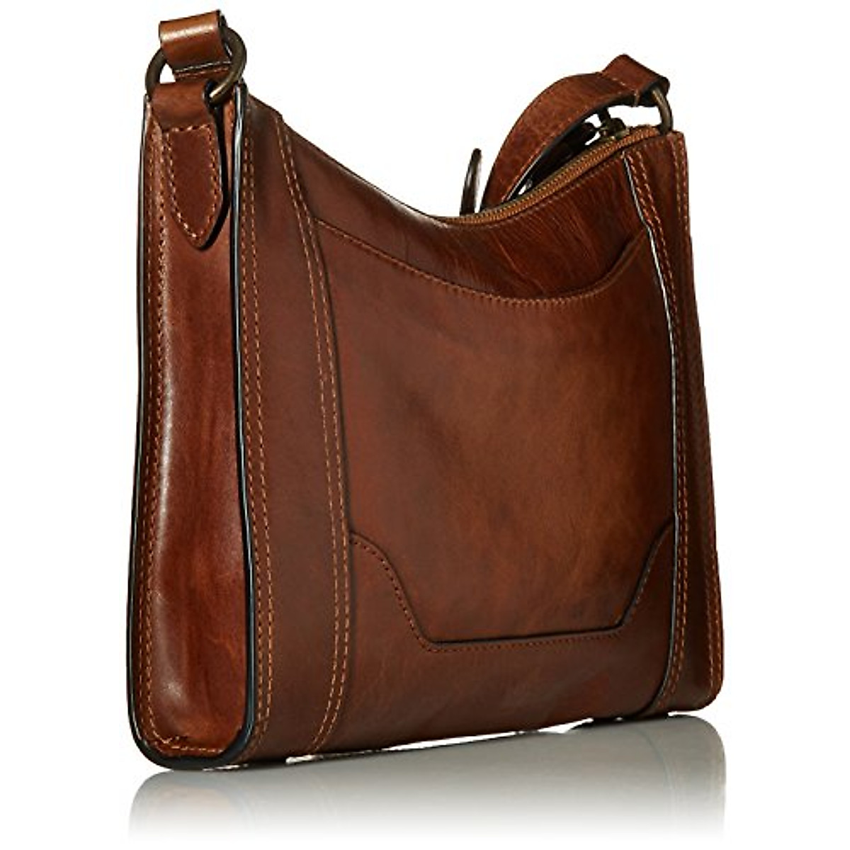 Frye womens Melissa Zip Crossbody Cross Body Handbag, Cognac, One Size US