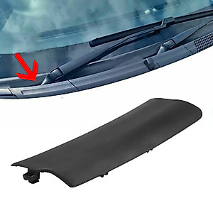 Fydun Wiper Scuttle Panel Cover ABS Wiper Panel Cover Decor Driver Left Hand 735452712 Black Replacement for 500 2009‑2021