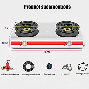 Gas cooker, single and double cooker, portable gas cooker, stainless steel gas cooker, camping, double cooker, for caravans, flats, outdoors,2