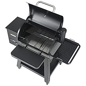 VEVOR Smoker Grill, Portable Wood Pellet Grill with Cart, 8 IN 1 BBQ Grill with PID Temperature Control for Outdoor Cooking, Barbecue Camping, Picnic, 730 sq, Patio and Backyard, Black