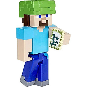 Minecraft Underwater Steve 3.25" scale Video Game Authentic Action Figure with Accessory and Craft-a-block