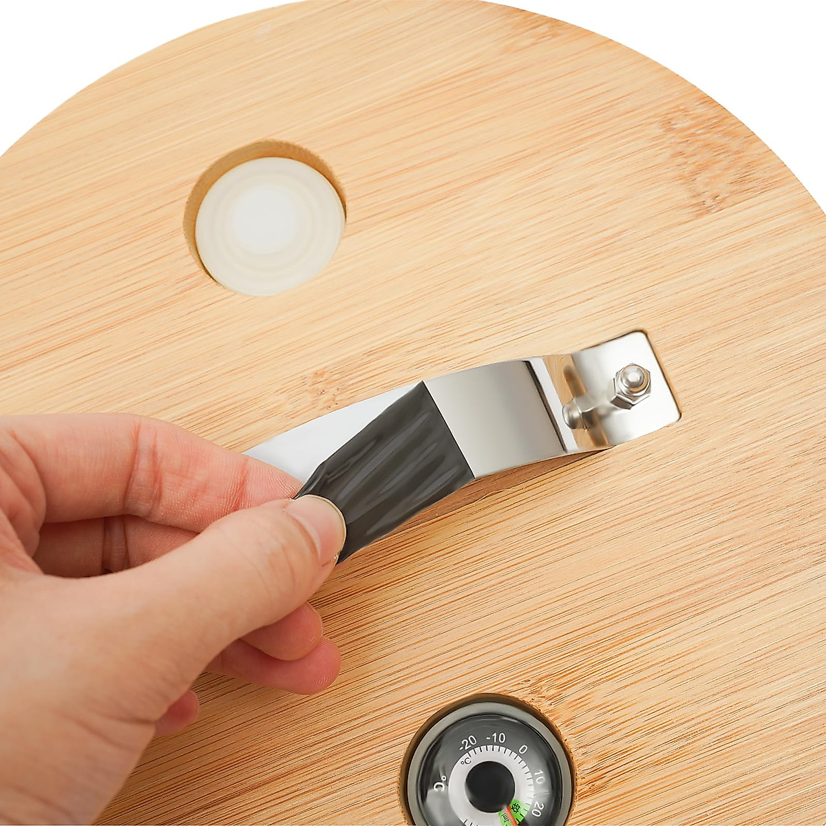 JUOPTGJ Cereal Storage Dispenser,Rice/Grain Dry Food Glass Container, Beans Storage Glass Tank With Valve,Home Flour Cereal Container with Bamboo Stand