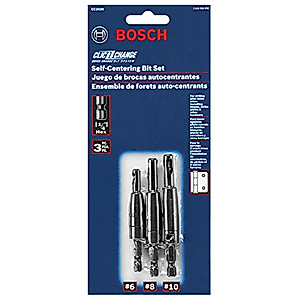 BOSCH CC2430 3-Piece Clic-Change 1/4 In. Self-Centering Drill Bit Assorted Set