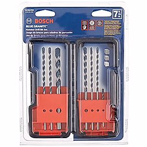 BOSCH HCBG700 7-Piece Blue Granite Hammer Drill Masonry Bit Set