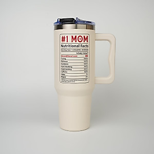 FROOBLEQUIRK Best 40oz Tumbler for Mom - Mother's Day Gift, No.1 Mom Cup, Birthday Present from Daughter or Son