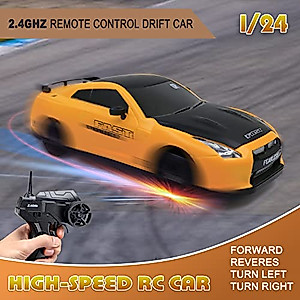 Desdoni RC Drift Car 2.4GHz 1:24 Scale 4WD High Speed Remote Control Cars Vehicle with LED Lights Batteries and Drifting Tires Racing Sport Toy Cars for Adults Boys Girls Kids Gift…