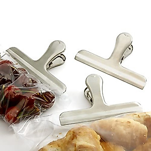 Norpro Stainless Steel Jumbo Bag Clip, 7 x 1.2 x 3.5 inches, Silver