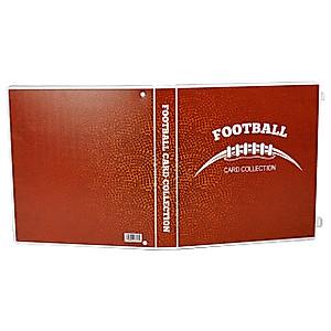 UniKeep Football Themed Trading Card Collection Binder with Trading Card Pages. (Football, Metal Rings)