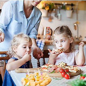 Plastic Fruit fork with Animal Decor, Cute Food Picks for Cake Dessert Fruit-platter, Reusable Mini Toothpick Bento Box Party Supply Lunch Accessories (random style) (112)