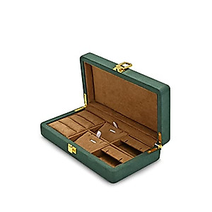 ZSEDP Green Multi-function Velvet Ring Display Boxwith Microfiber Jewelry Organizer Case for Pendant Bracelet ( Color : Black , Size : 20.5*11.5*5.5cm )