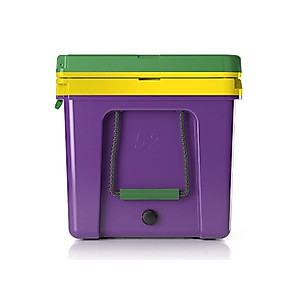 RTIC Ultra-Light 52 Quart Hard Cooler Insulated Portable Ice Chest Box for Beach, Drink, Beverage, Camping, Picnic, Fishing, Boat, Barbecue, 30% Lighter Than Rotomolded Coolers, Mardi Gras