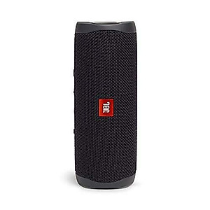 JBL Flip 5 Waterproof Portable Wireless Bluetooth Speaker Bundle with Hardshell Protective Case - Black