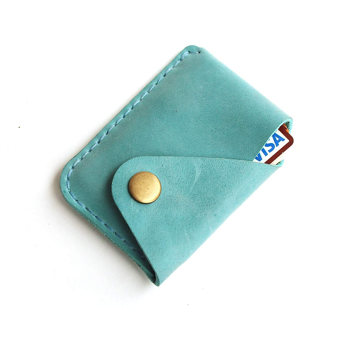 YAN TA Handmade Genuine Leather slim Card Case Wallet Front Pocket Card Organizer