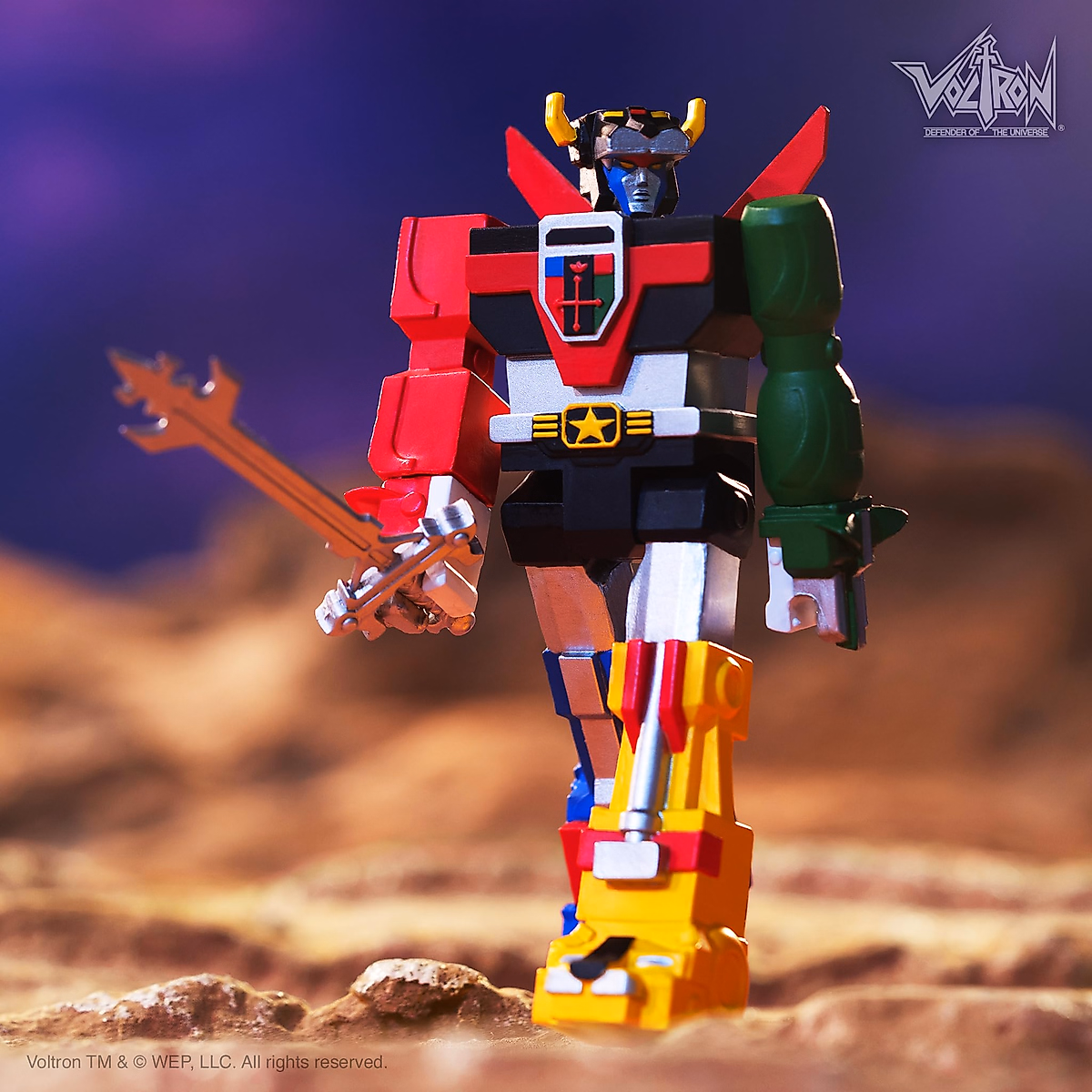Super7 Voltron Defender of The Universe (Shogun) - 3.75" Voltron Action Figure with Accessory Vintage Collectibles and Retro Toys