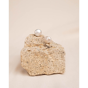 Secret & You Women Pearl Earrings Freshwater Cultured Pearls | Coin Pearls | 925 Sterling Silver mounts | Available in 11-12 mm, 12-13 mm and 13-14 mm