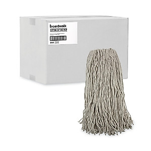 Boardwalk 232C Mop Head, Premium Standard Head, Cotton Fiber, 32oz, White, 12/carton