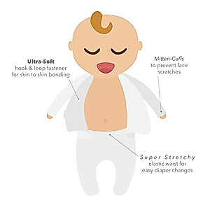 Bonsie Skin to Skin Babywear Romper - Brown Baby Footed Romper - Mocha (0-3 Months)