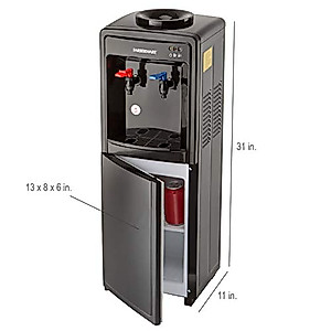 Farberware FW29919 Freestanding Hot and Cool Water Cooler Dispenser, Black