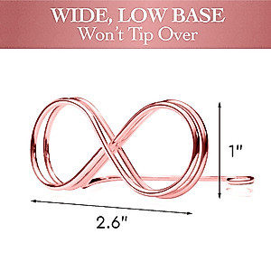 Pullan Table Number Holder Stands 12 Pack - Wedding Seating Labels Placecard Clips | Name Setting Place Card Holders | Photo Picture Cards Display Stand for Party | Reserved Sign Numbers Rose Gold