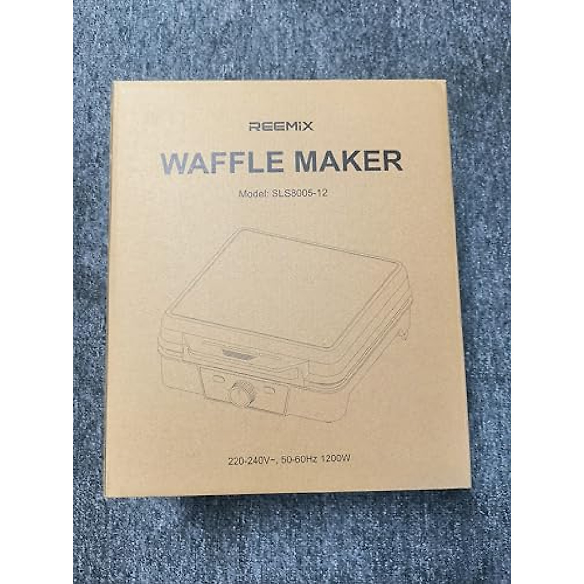 Reemix 4-Slice Belgian Waffle Maker, 3 Browning Levels with Nonstick Square Waffler Iron Plates, 1200 Watts, Compact Design for Easy Storage, Stainless Steel/Black, 120V