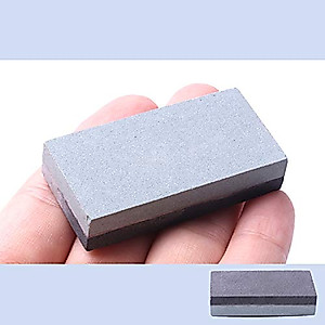 CBRIGHT 1PC Small Sharpening Stone Dual Sided 400#/800# Combination Pocket-sized Whetstone, Rough Grinding Silicon Carbide/Boron Carbide Stone(1.97x0.98x0.39inch)