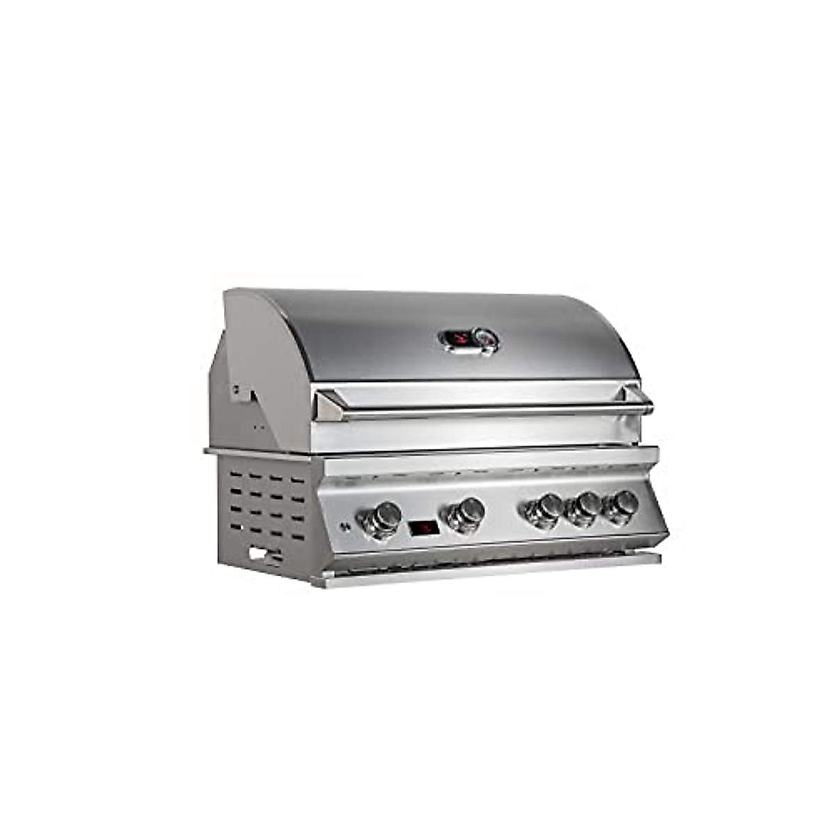 Bonfire 34-inch 4 Burner Built-in Propane Gas Grill with Rear Infrared Burner and Rotisserie Kit for Outdoor Kitchen BBQ Island, 304 Stainless Steel, CBB4-LP