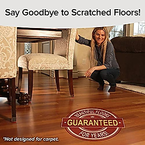 Ruby Sliders SMALL As Seen On TV by BulbHead - Red Means They’re Authentic - Premium Chair Covers Protect Hardwood & Tile Floors - Stretchable - Fits Smaller Furniture Leg Sizes & Most Shapes - 8 Pack