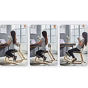 LoMSA Ergonomic Design Kneeling Chair, Posture Corrective Kneeling Chair for Office & Home with Backrest/Back Support,Gray