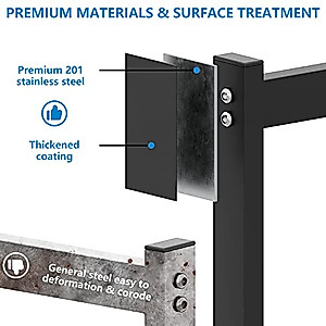 HEITICUP 2 Tier Dish Drying Rack, Adjustable & Space-Saving Over The Sink Dish Drying Rack(from 25.6" to 33.5") Multifunctional Black Stainless Steel Dish Drying Rack