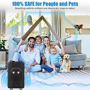 Rodent Deterrent for Cars,2 Pack Car Rodent Repellent Under Hood with Ultrasonic and Strobe Light to Keep Rodents Squirrels Out of Car,Battery Operated Rodent Repellent for Car Engines RV Garage