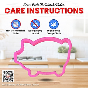 Marranitos Pig Cookie Cutter 5.5 Inch – Made in the USA – Durable Plastic Pig Cookie Mold