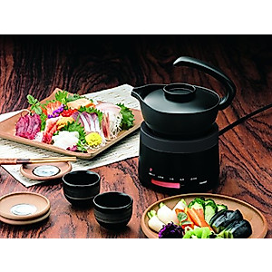 TWINBIRD Japanese Electric Sake Warmer Portable Atsukan Machine Black TW-D418B