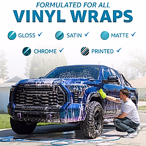 Rev Auto Vinyl Wrap Car Wash Soap Kit - Includes 64oz Car Wash Soap For Vinyl Wrap & Microfiber Wash Mitt | Works in Foam Cannon & Bucket Washes | pH-Balanced, Safe For All Finishes