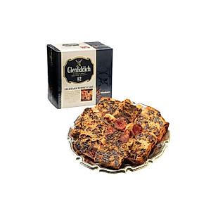 Walker’s Highland Whiskey Cake – 14.1 oz Fruit Cake Infused with Glenfiddich Single-Malt Scotch Whisky - Luxury Holiday Treat and Dessert from Scotland